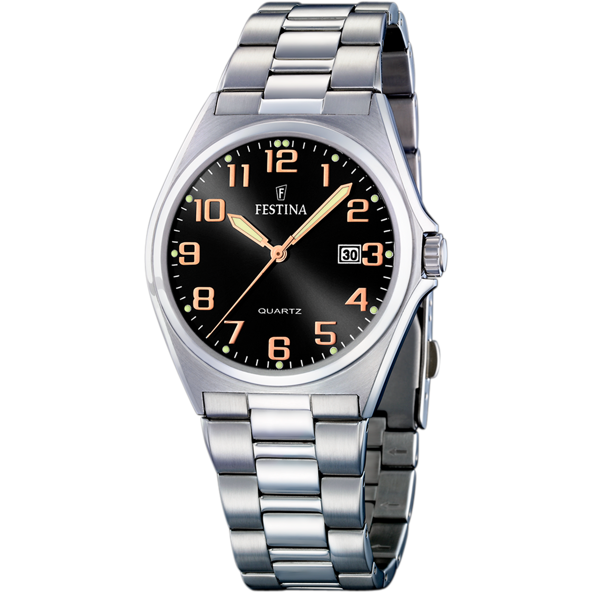 Festina Classics Stainless Steel Analog Mens Watch I Model F16374/8 Qu ...